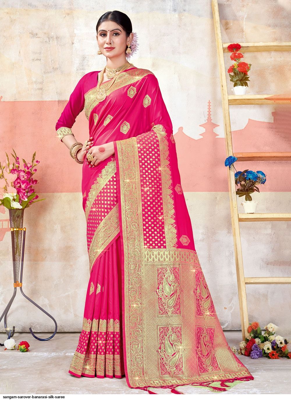 SANGAM SAROVER BANARASI SILK SAREE