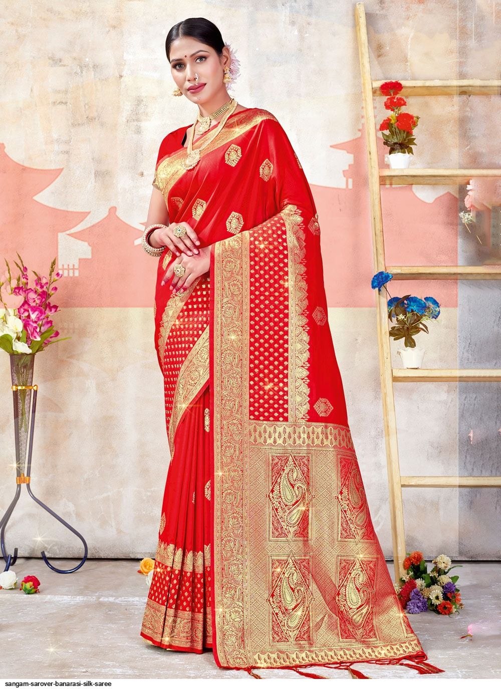 SANGAM SAROVER BANARASI SILK SAREE