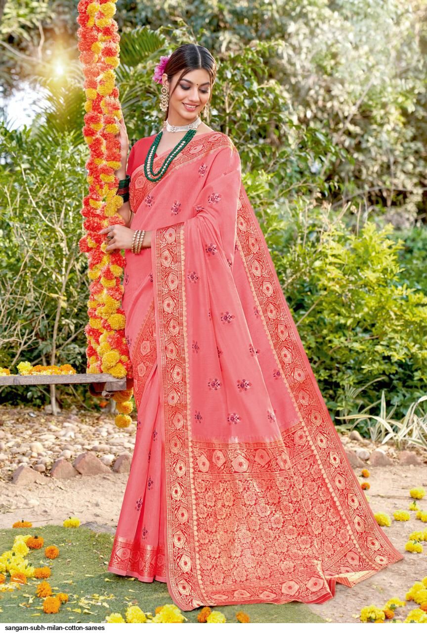 SANGAM SUBH MILAN Cotton SAREES