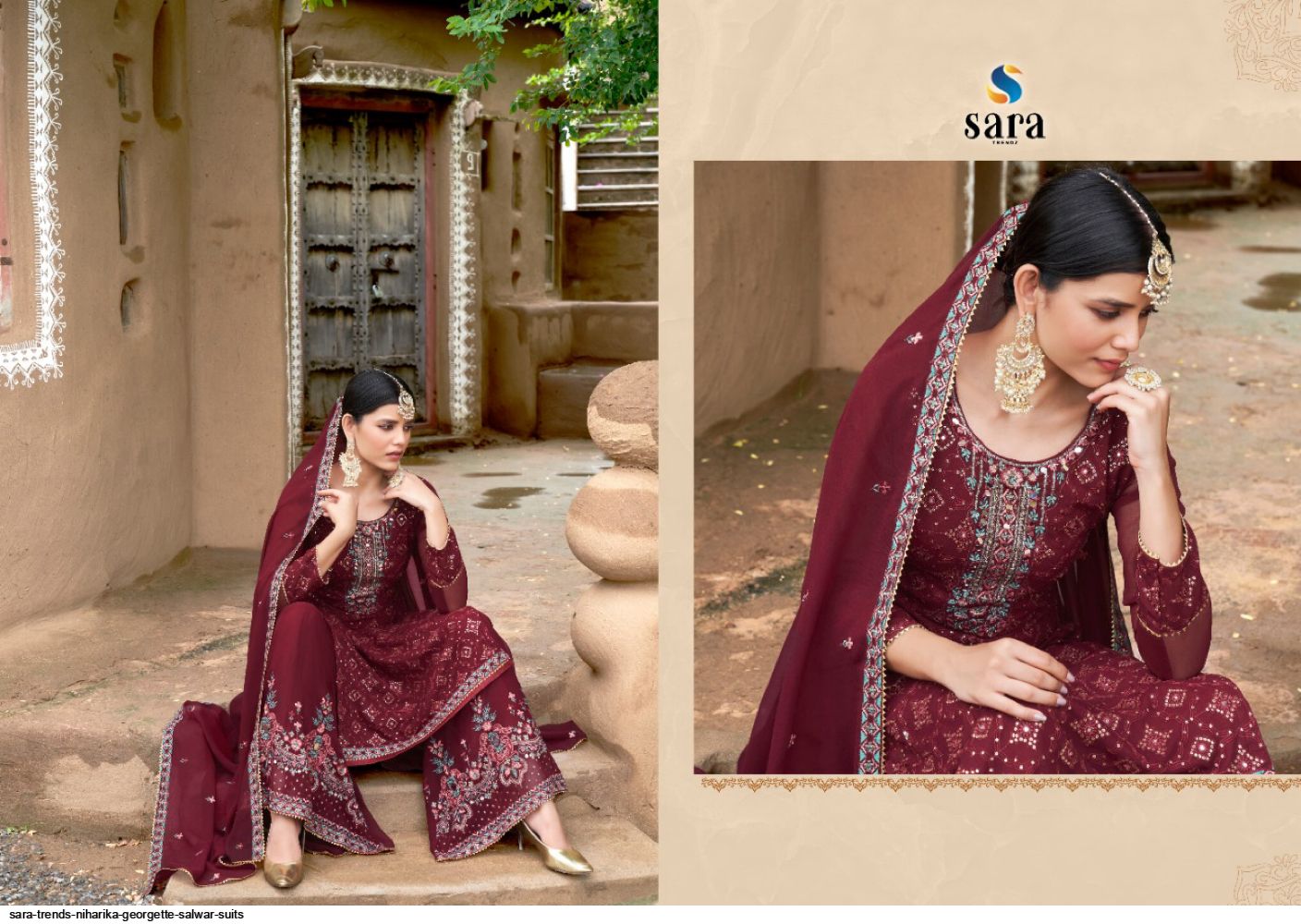 SARA TRENDS NIHARIKA GEORGETTE SALWAR SUITS