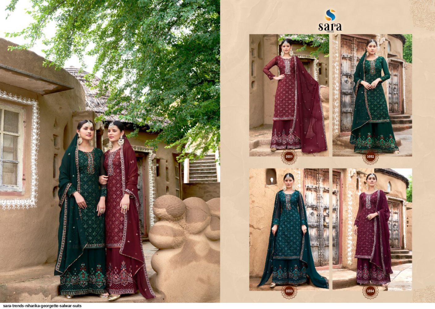 SARA TRENDS NIHARIKA GEORGETTE SALWAR SUITS
