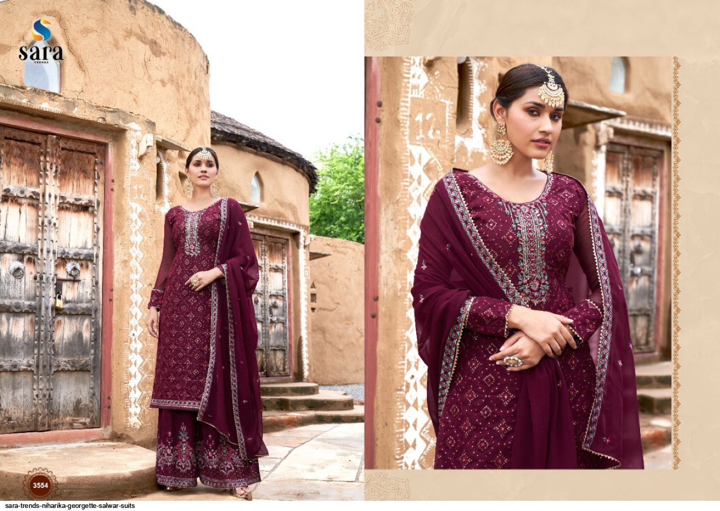 SARA TRENDS NIHARIKA GEORGETTE SALWAR SUITS