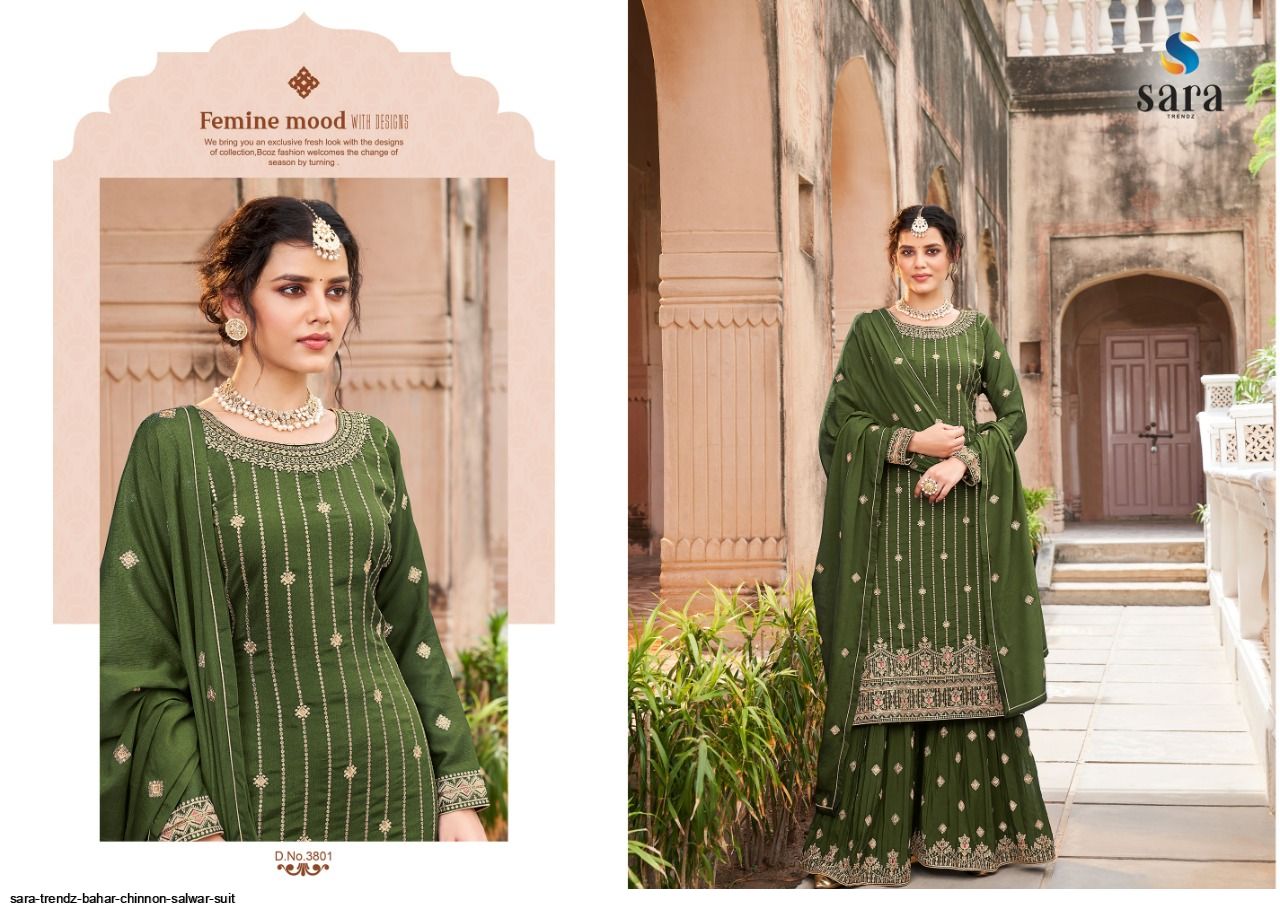 SARA TRENDZ BAHAR CHINNON SALWAR SUIT