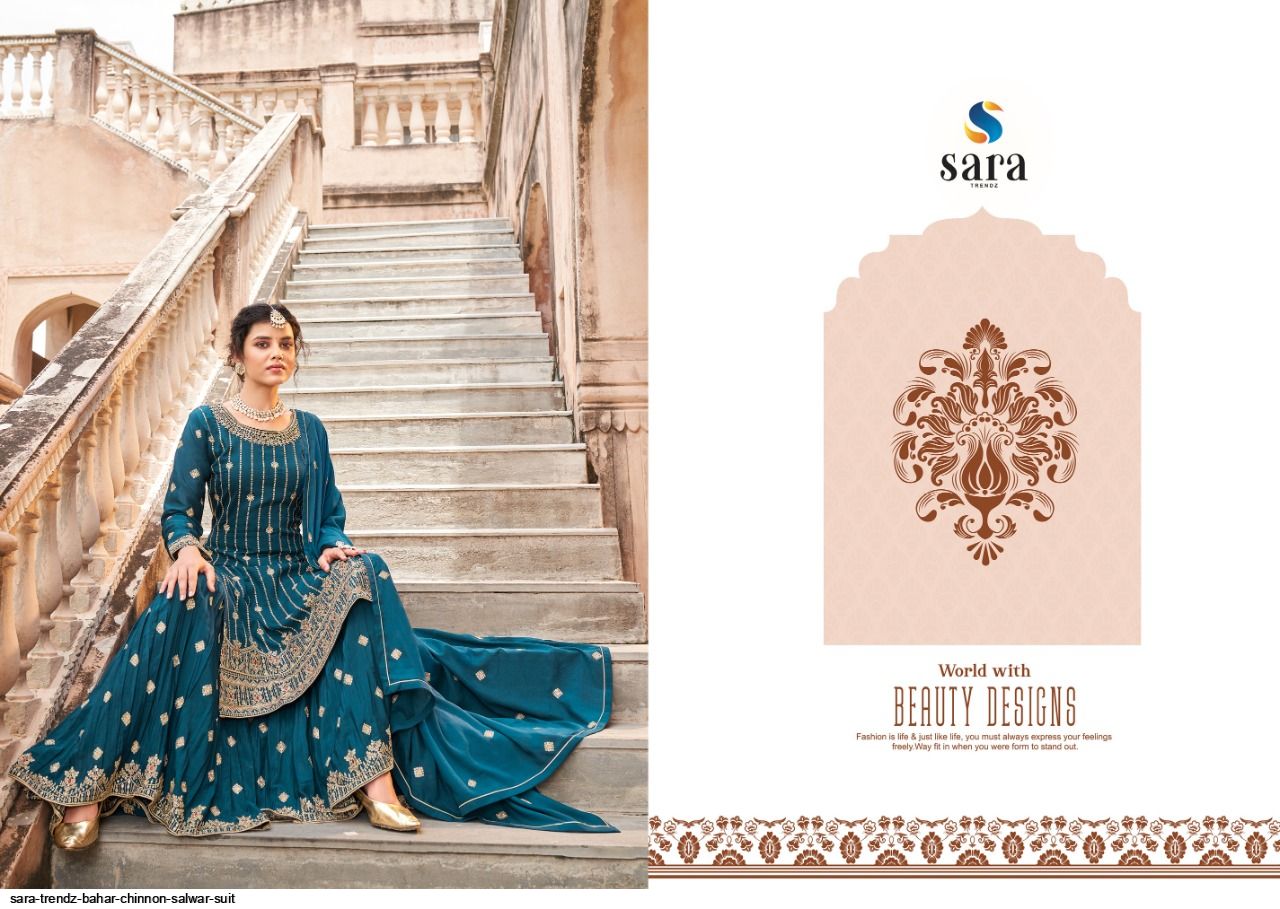 SARA TRENDZ BAHAR CHINNON SALWAR SUIT
