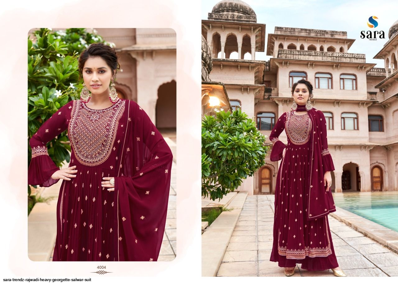 SARA TRENDZ RAJWADI HEAVY GEORGETTE SALWAR SUIT