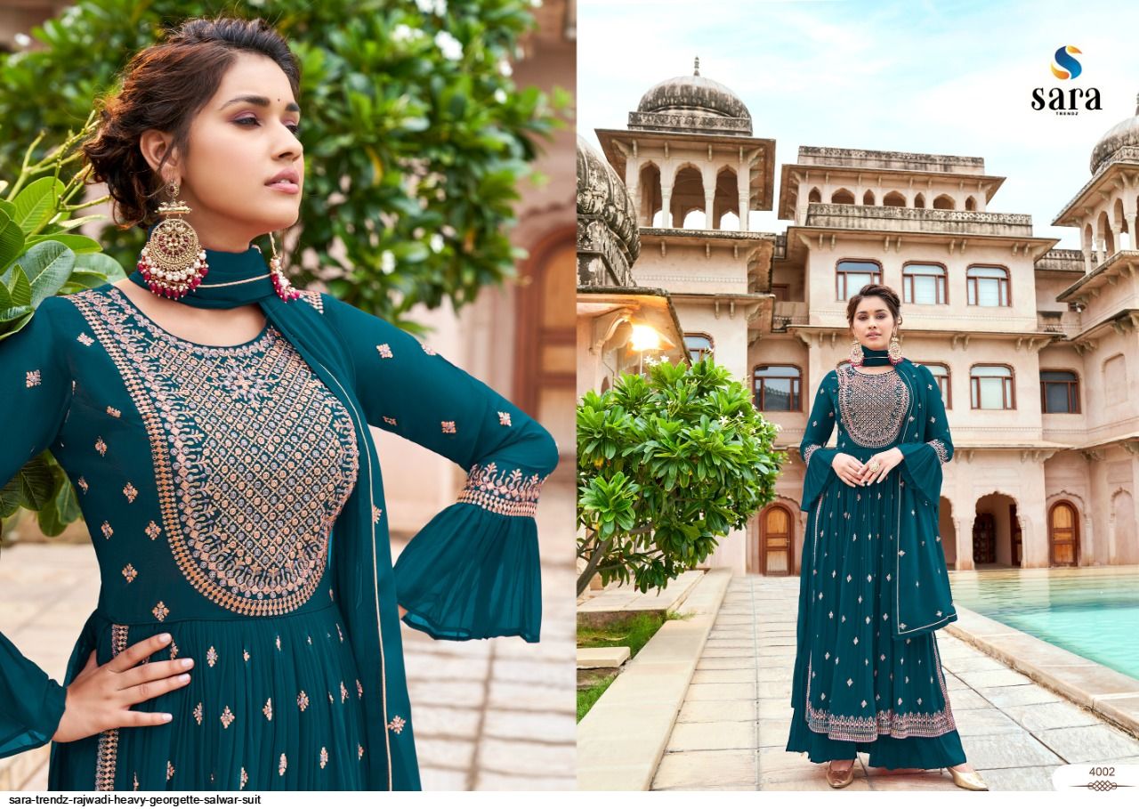 SARA TRENDZ RAJWADI HEAVY GEORGETTE SALWAR SUIT