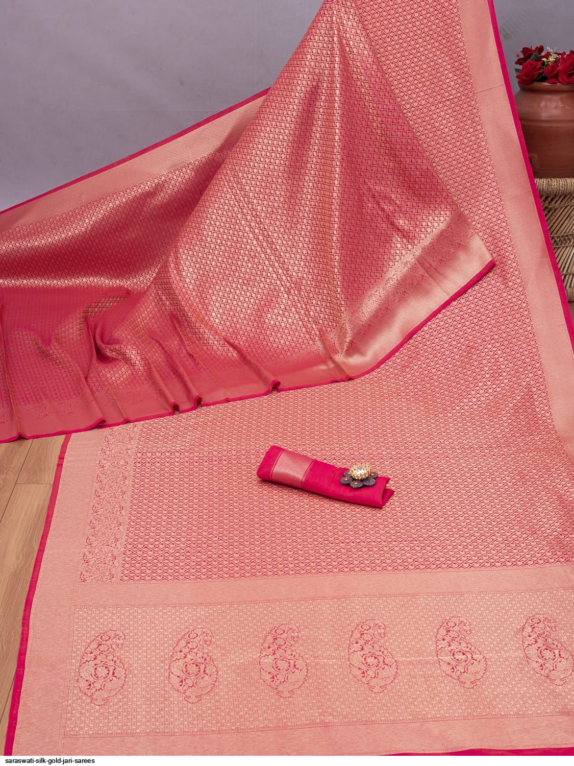 Saraswati Silk gold jari SAREES