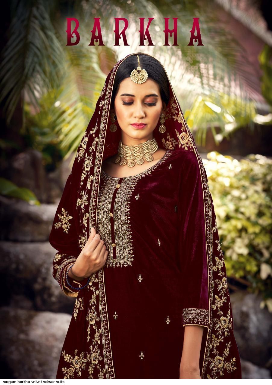 SARGAM BARKHA VELVET salwar suits