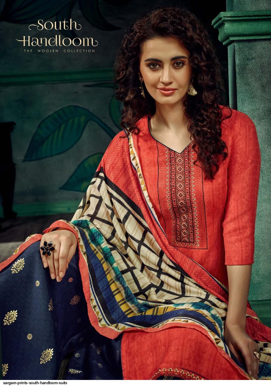 Sargam Prints South Handloom Suits |Pashmina Suits Wholesale India