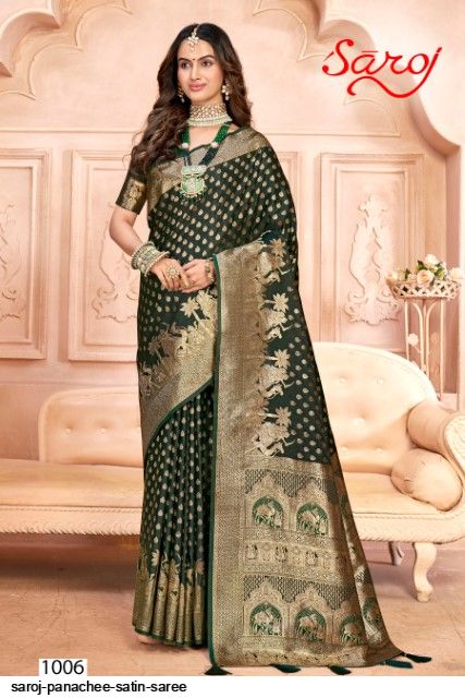 SAROJ PANACHEE SATIN SAREE