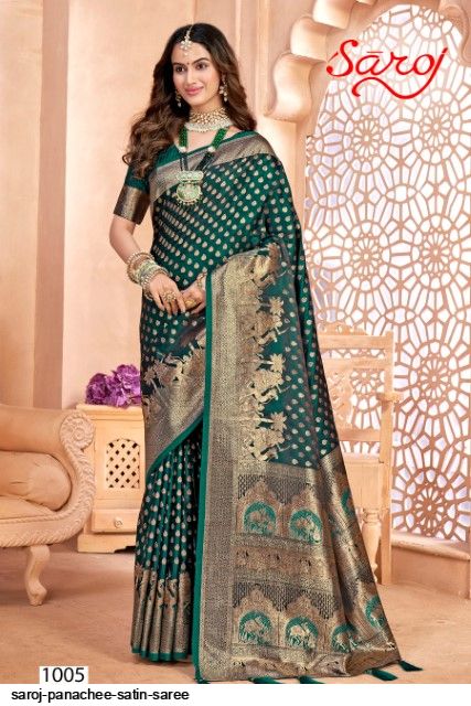SAROJ PANACHEE SATIN SAREE