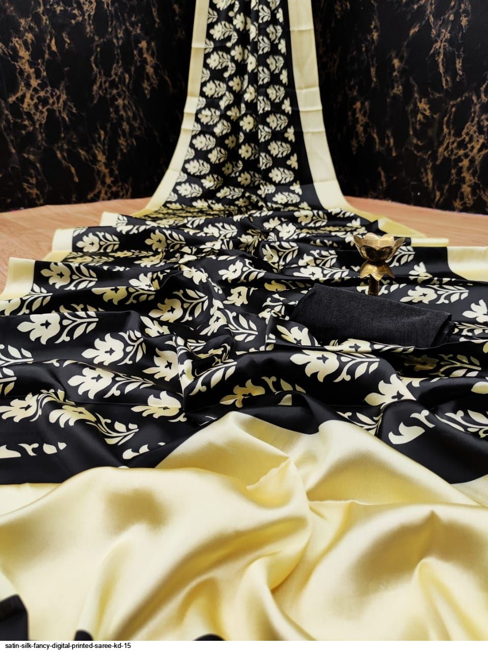 SATIN SILK FANCY DIGITAL PRINTED SAREE KD-15