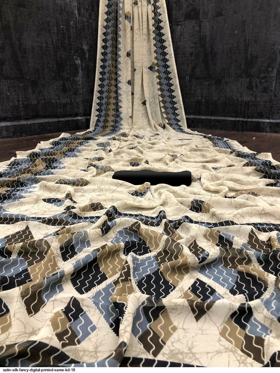 SATIN SILK FANCY DIGITAL PRINTED SAREE KD-18