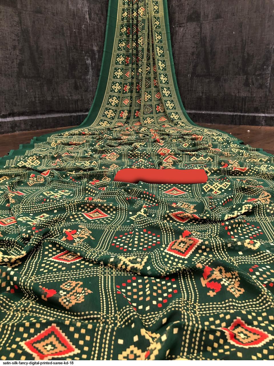 SATIN SILK FANCY DIGITAL PRINTED SAREE KD-18