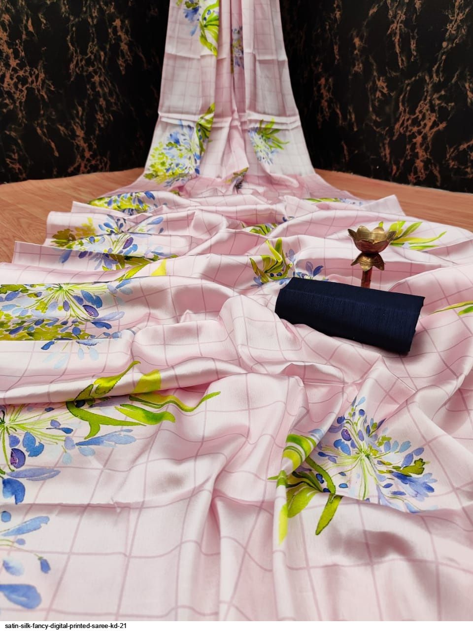 SATIN SILK FANCY DIGITAL PRINTED SAREE KD-21