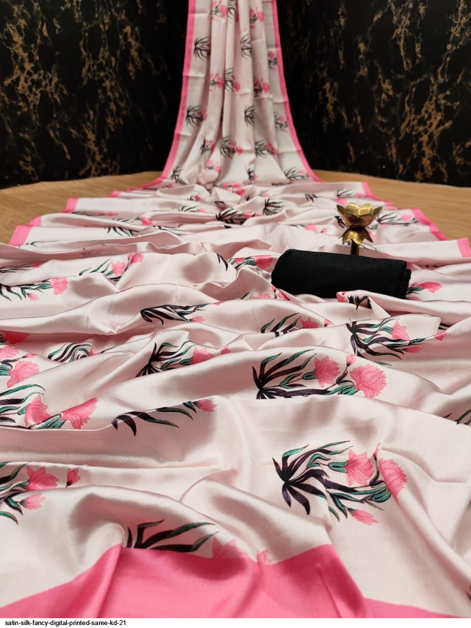 SATIN SILK FANCY DIGITAL PRINTED SAREE KD-21