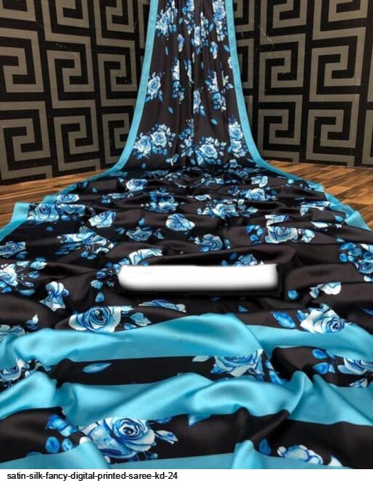 SATIN SILK FANCY DIGITAL PRINTED SAREE KD-24