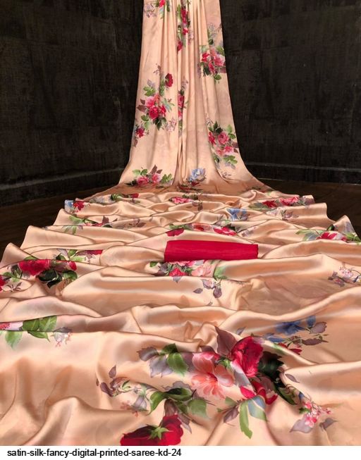 SATIN SILK FANCY DIGITAL PRINTED SAREE KD-24