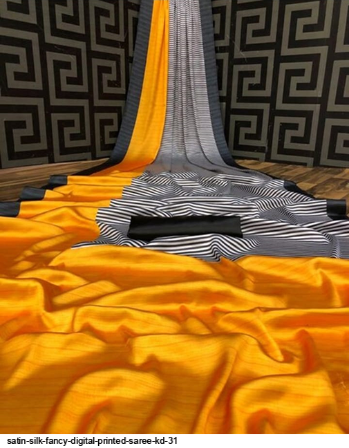 SATIN SILK FANCY DIGITAL PRINTED SAREE KD-31