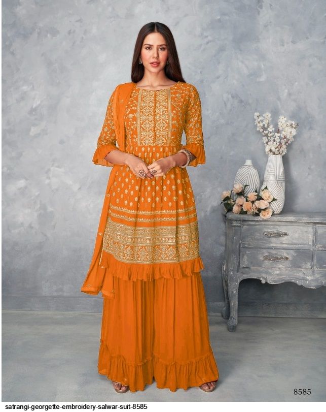 SATRANGI Georgette Embroidery salwar suit 8585
