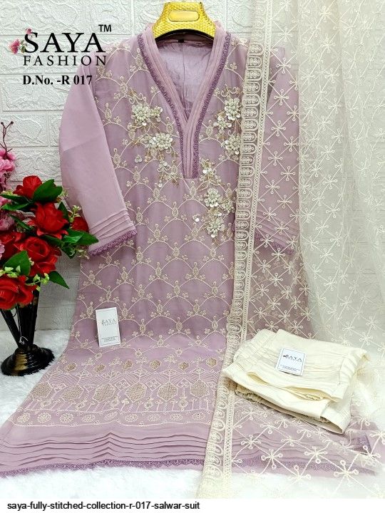 SAYA FULLY STITCHED COLLECTION R 017 SALWAR SUIT