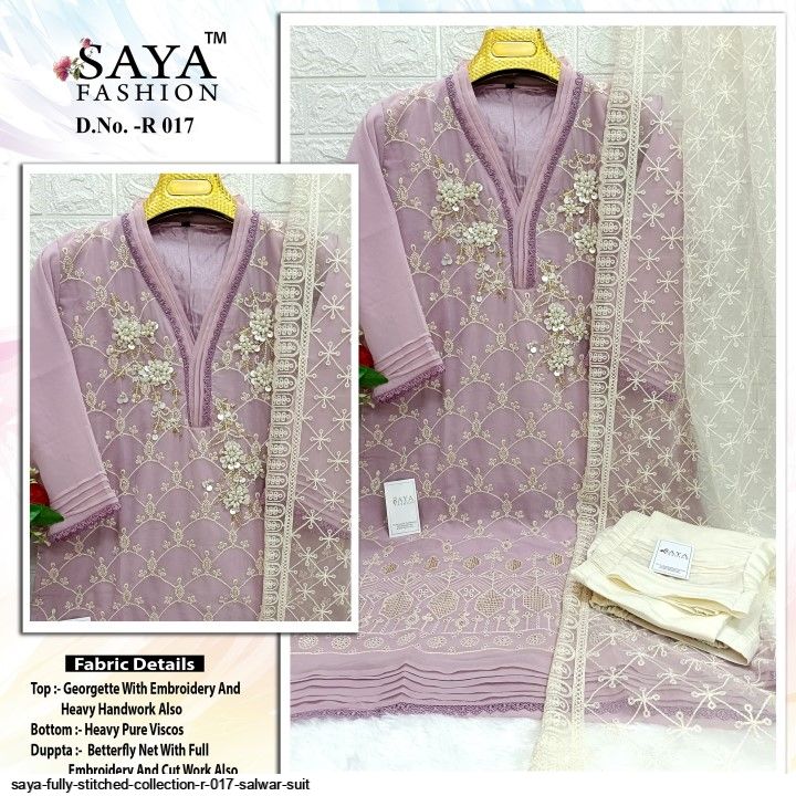 SAYA FULLY STITCHED COLLECTION R 017 SALWAR SUIT