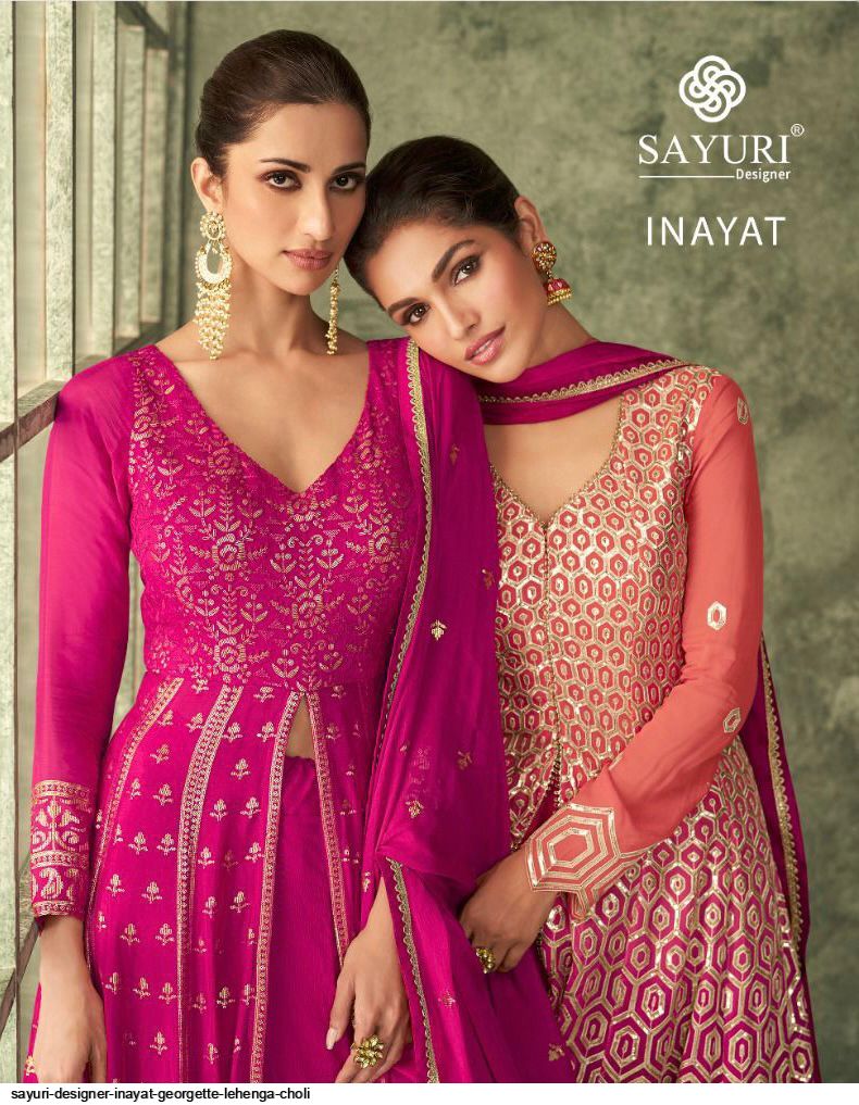SAYURI DESIGNER INAYAT GEORGETTE LEHENGA CHOLI