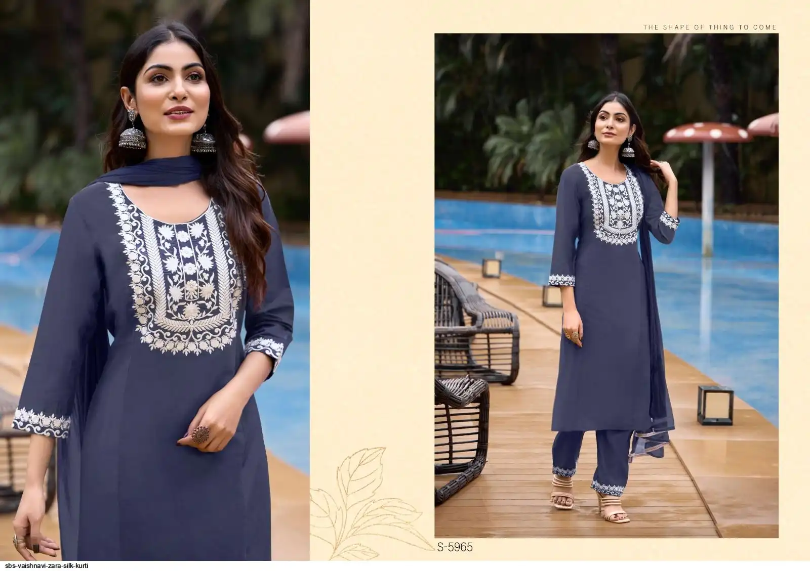 SBS VAISHNAVI ZARA SILK KURTI