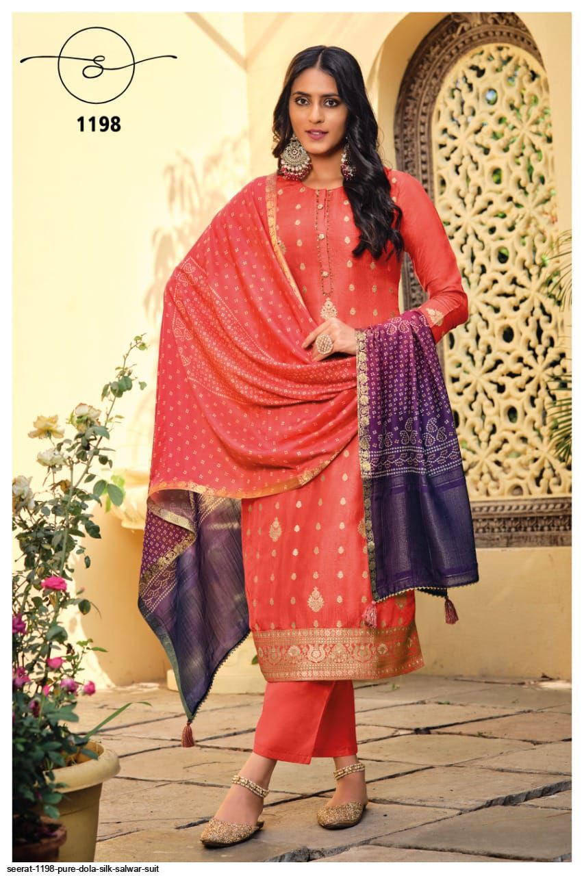 SEERAT 1198 PURE DOLA SILK SALWAR SUIT
