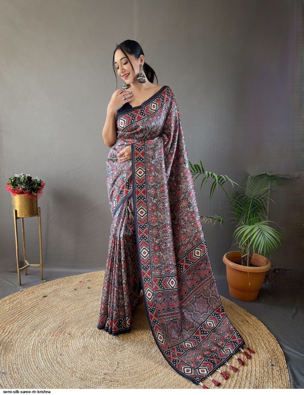 semi silk SAREE RTR Krishna