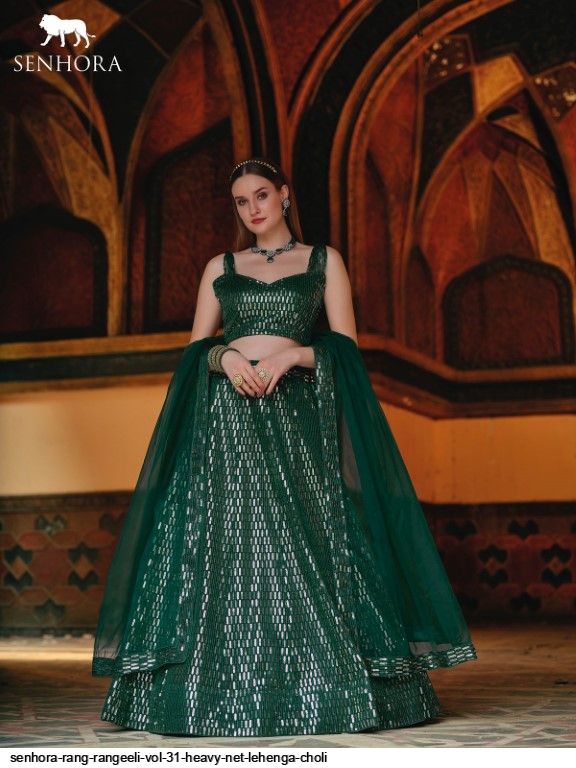 SENHORA RANG RANGEELI VOL 31 HEAVY NET LEHENGA CHOLI