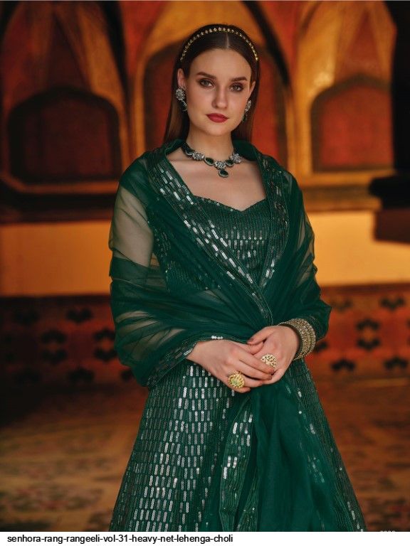 SENHORA RANG RANGEELI VOL 31 HEAVY NET LEHENGA CHOLI