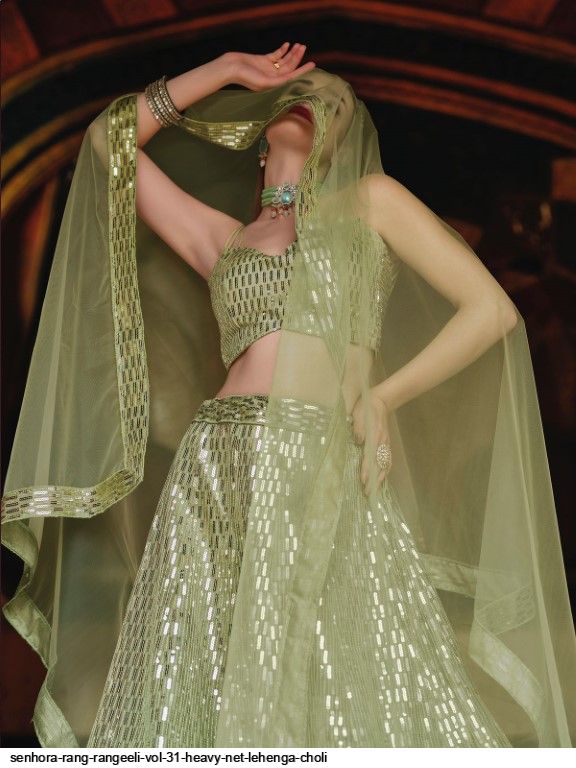 SENHORA RANG RANGEELI VOL 31 HEAVY NET LEHENGA CHOLI
