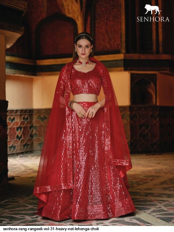SENHORA RANG RANGEELI VOL 31 HEAVY NET LEHENGA CHOLI