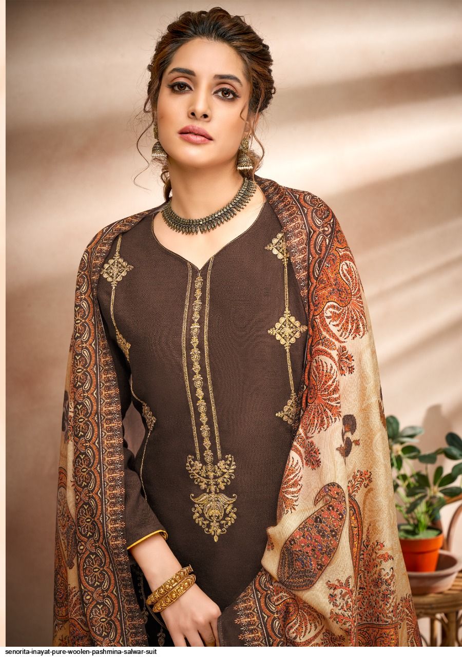 SENORITA INAYAT Pure woolen pashmina salwar suit