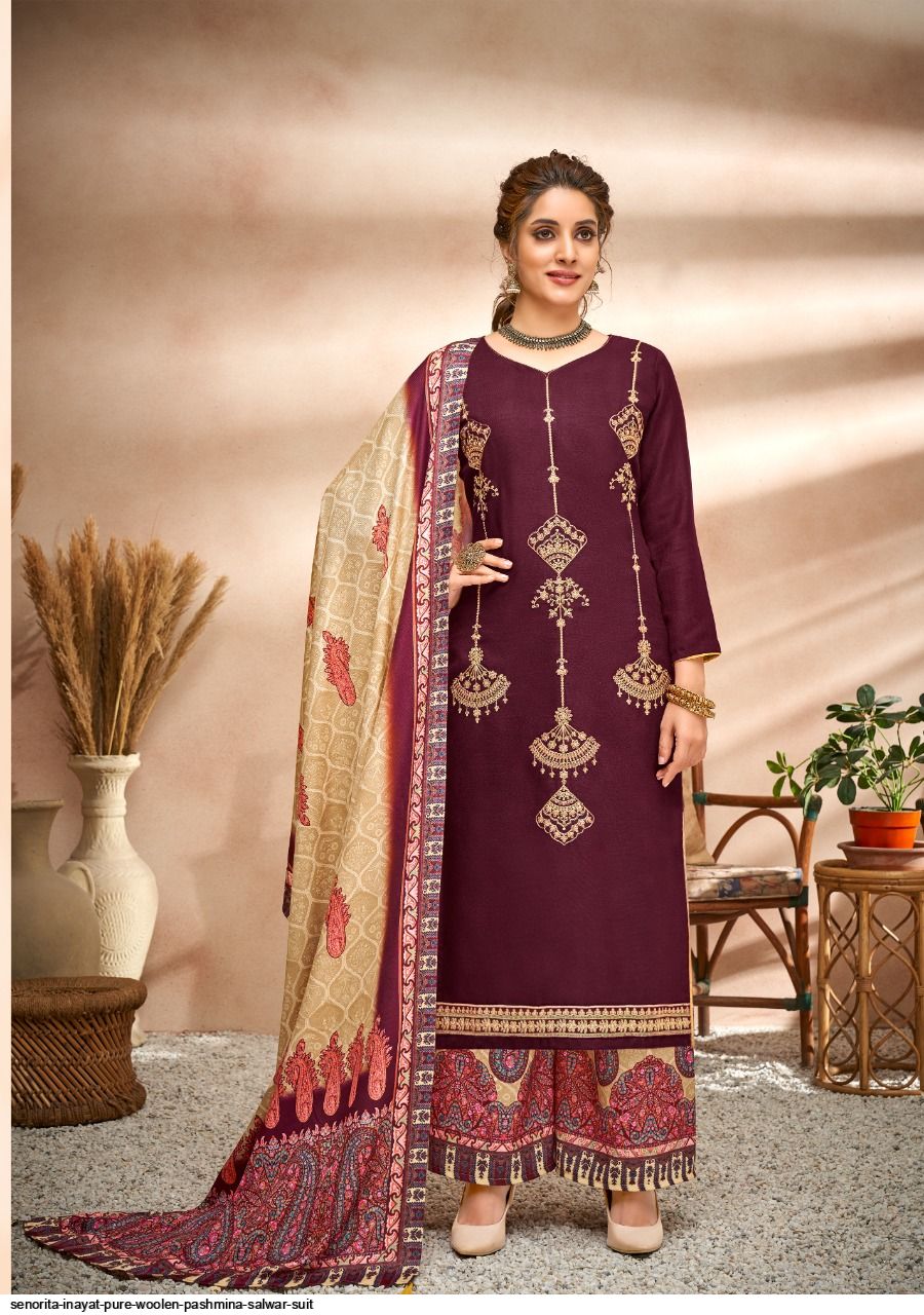 SENORITA INAYAT Pure woolen pashmina salwar suit