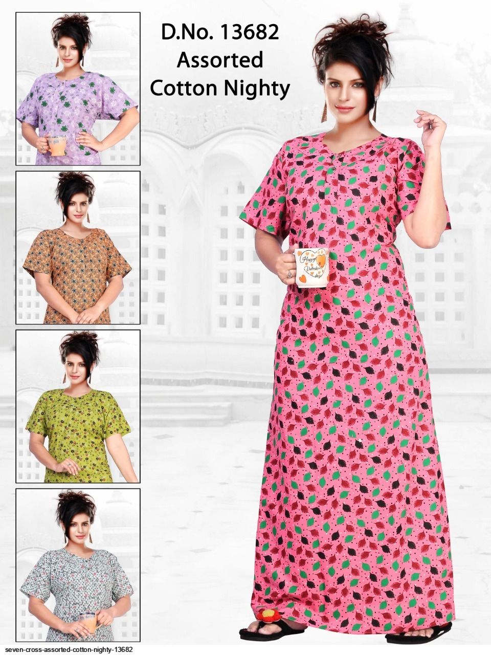 SEVEN CROSS ASSORTED COTTON NIGHTY 13682