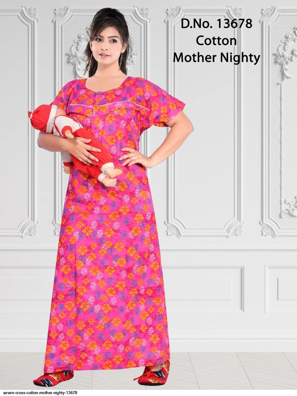 SEVEN CROSS COTTON MOTHER NIGHTY 13678