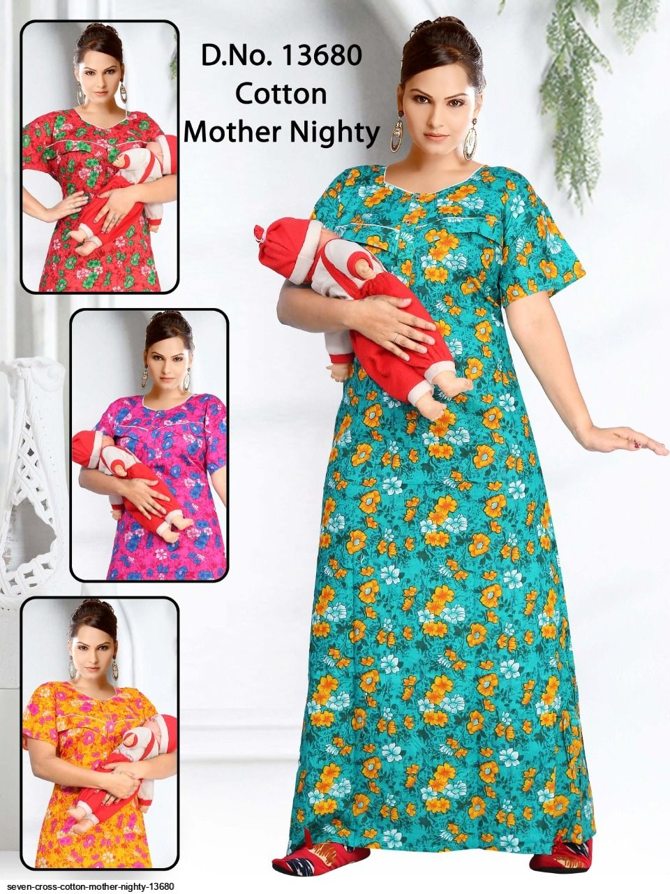 SEVEN CROSS COTTON MOTHER NIGHTY 13680