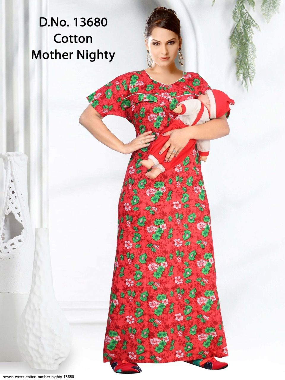 SEVEN CROSS COTTON MOTHER NIGHTY 13680