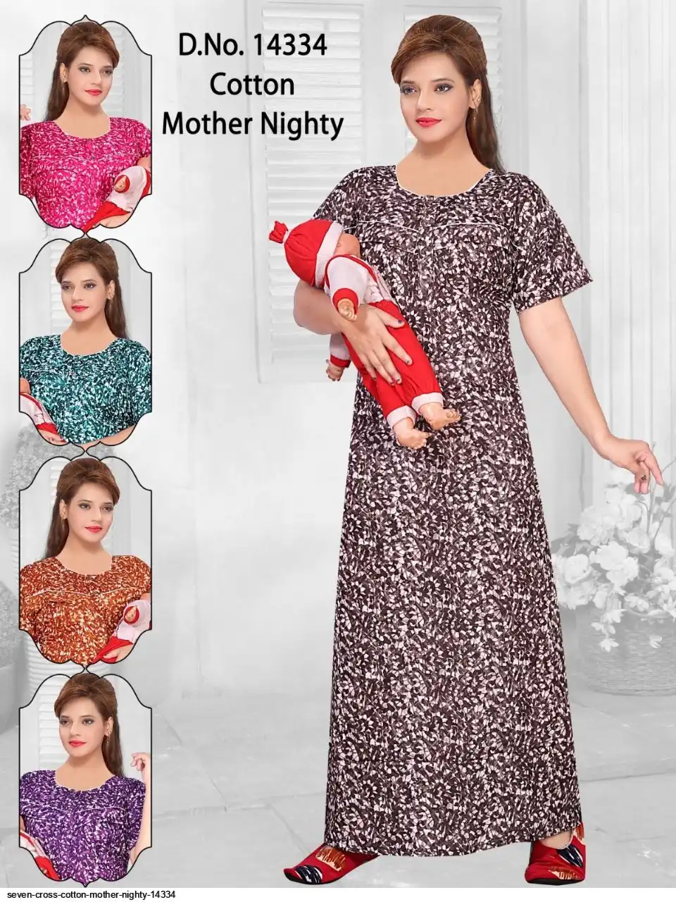 seven cross COTTON MOTHER NIGHTY 14334