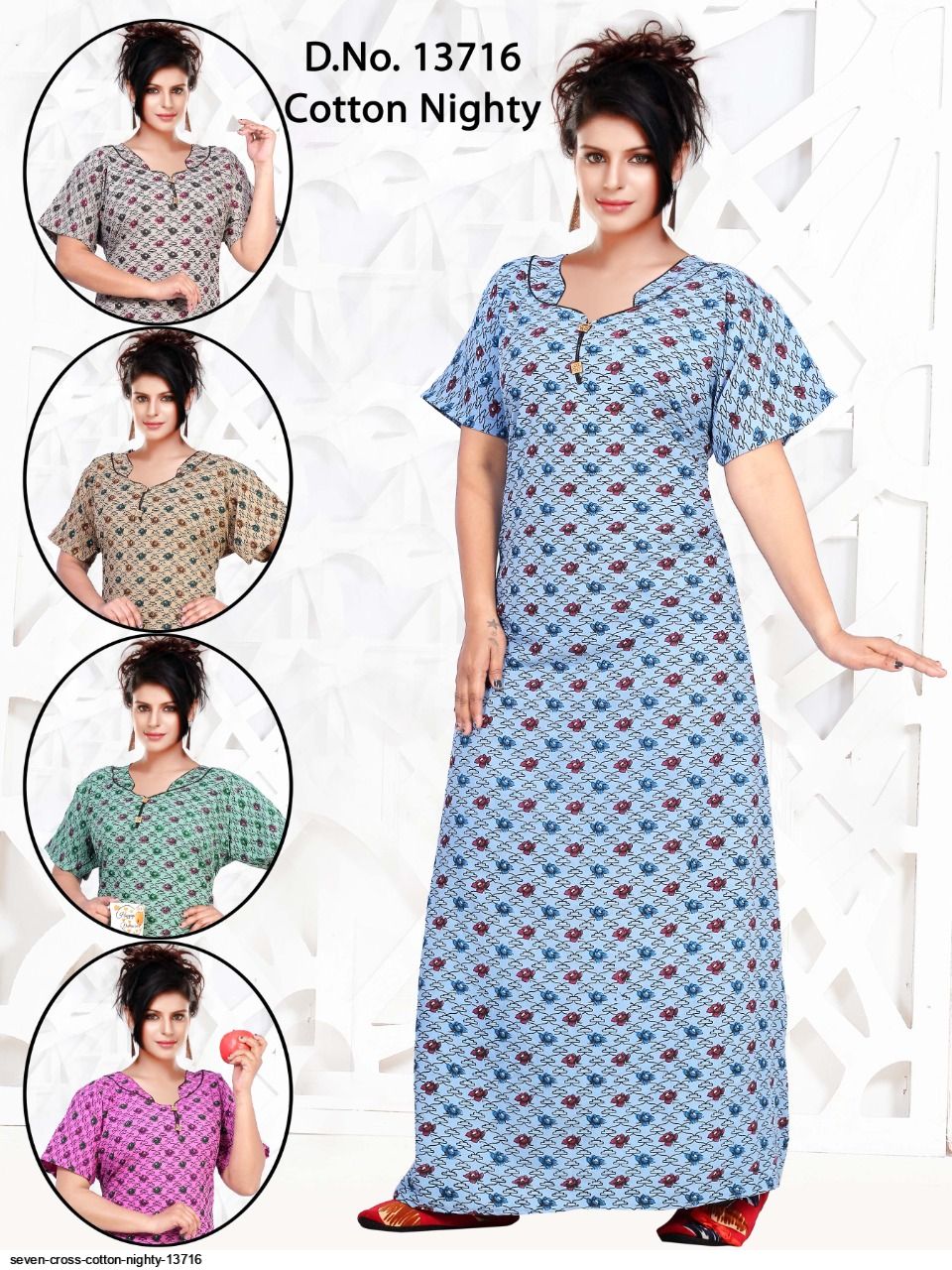 SEVEN CROSS COTTON NIGHTY 13716