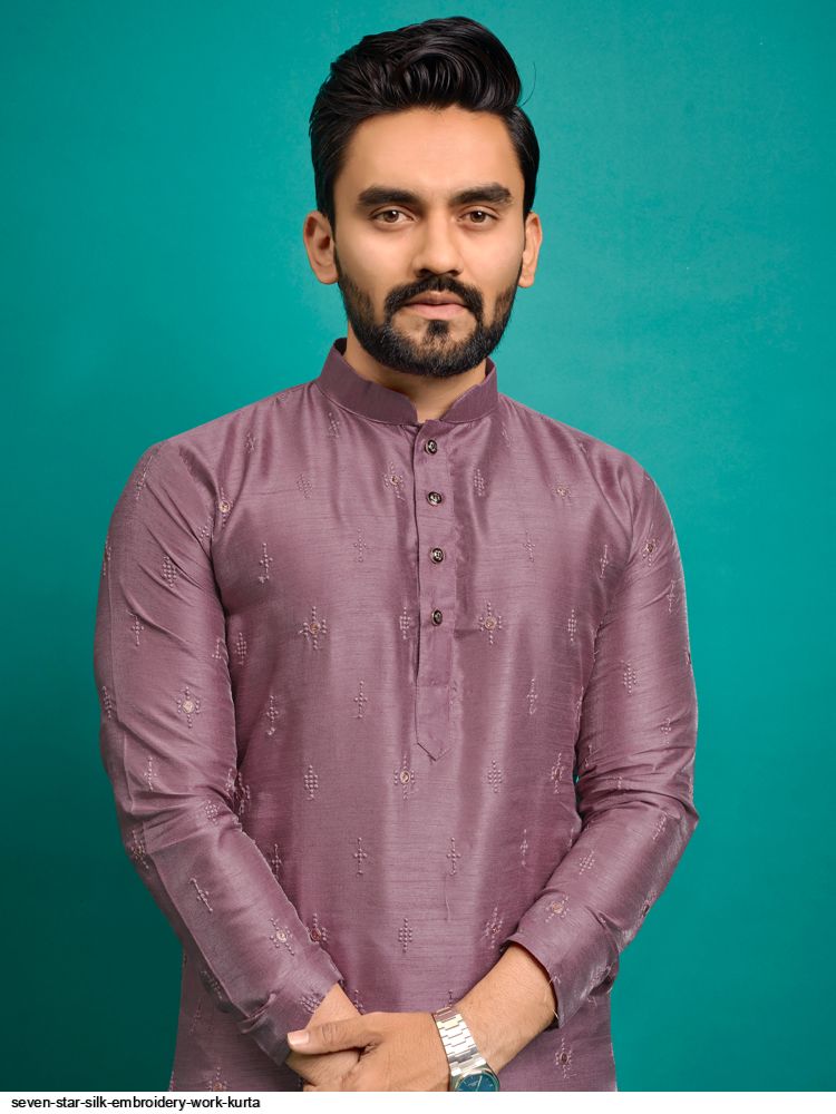 SEVEN STAR SILK EMBROIDERY WORK KURTA