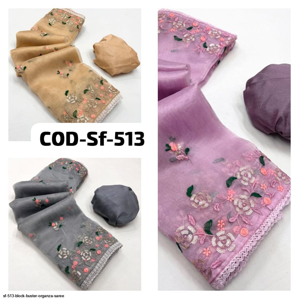 sf 513 Block Buster organza saree