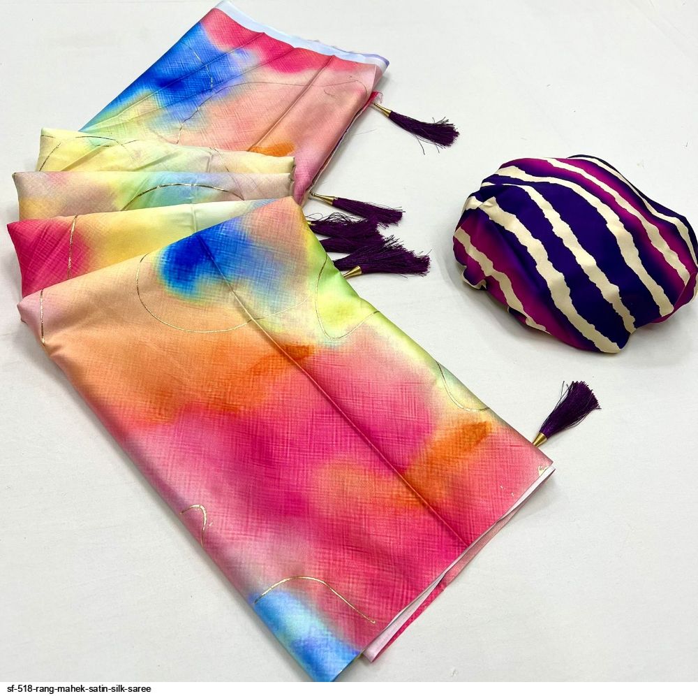 SF 518 Rang Mahek SATIN SILK SAREE