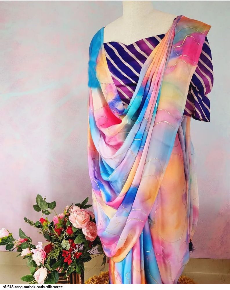 SF 518 Rang Mahek SATIN SILK SAREE