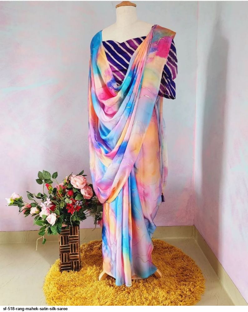 SF 518 Rang Mahek SATIN SILK SAREE