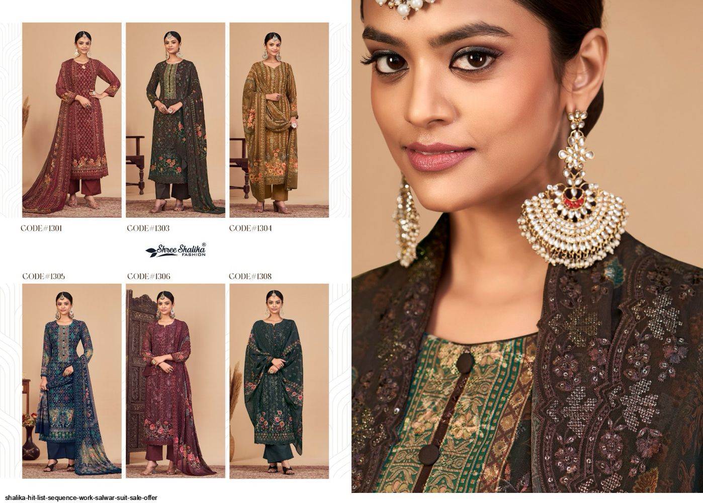 Shalika HIT LIST SEQUENCE WORK SALWAR SUIT SALE OFFER