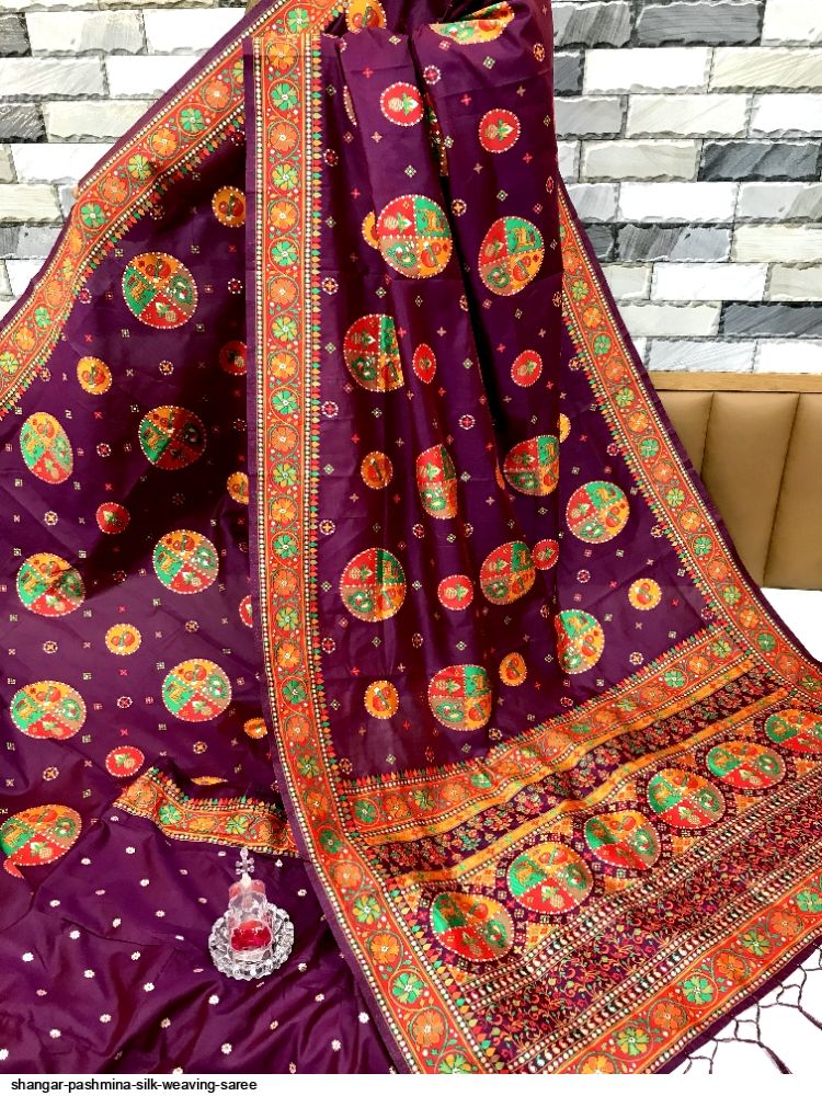 SHANGAR PASHMINA SILK WEAVING SAREE