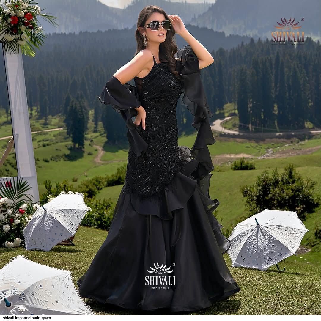 shivali imported satin gown